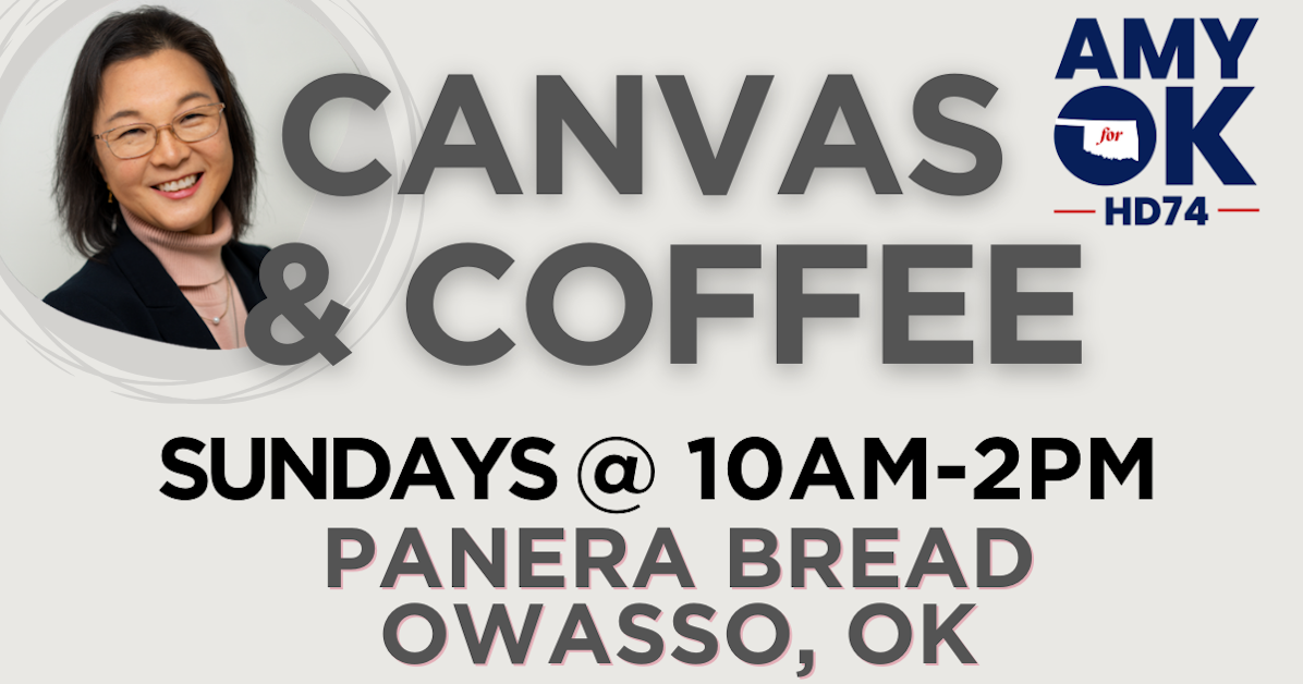 HD74- Coffee & Canvas With Amy4OK- SUNDAYS · Oklahoma Democratic Party
